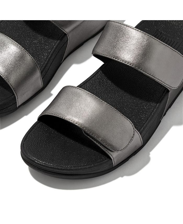 FitFlop Women's Lulu Adjustable Leather Slides - Macy's