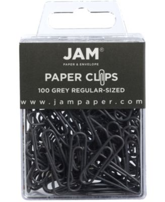 JAM Paper Colorful Standard Paper Clips - Regular 1" - Paperclips - 100 ...