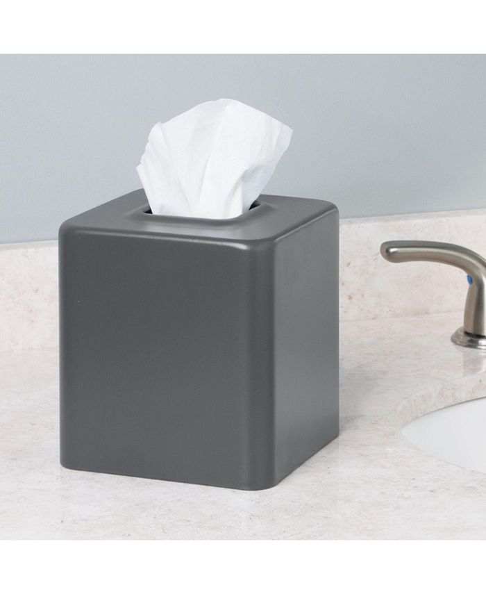 mDesign Metal Square Modern Tissue Box Cover Holder for Bathroom, 4 ...
