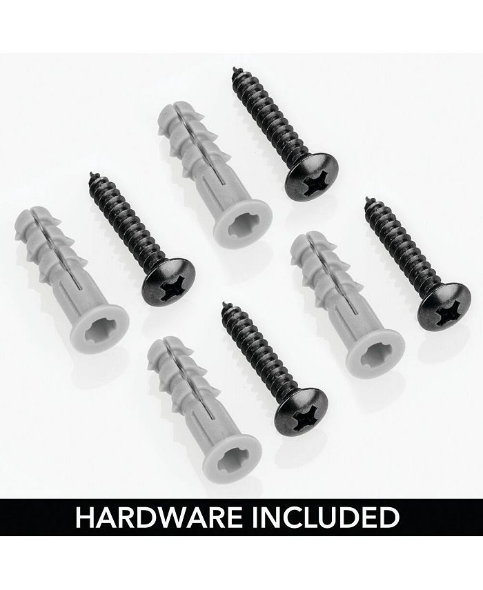 mDesign Metal 3-Level Wall Mount Towel Rack Holder and Storage ...