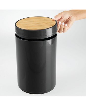 mDesign Plastic Round Trash Can with Swing-Close Lid - Macy's