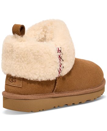 UGG® Classic Ultra Mini Braid Slip-On Booties - Macy's