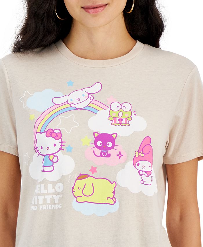 Love Tribe Juniors' Hello Kitty And Friends Graphic T-Shirt - Macy's