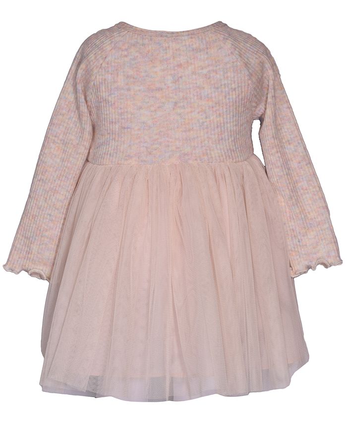 Bonnie Baby Baby Girls Long Sleeve Tulle Skirt Dress - Macy's