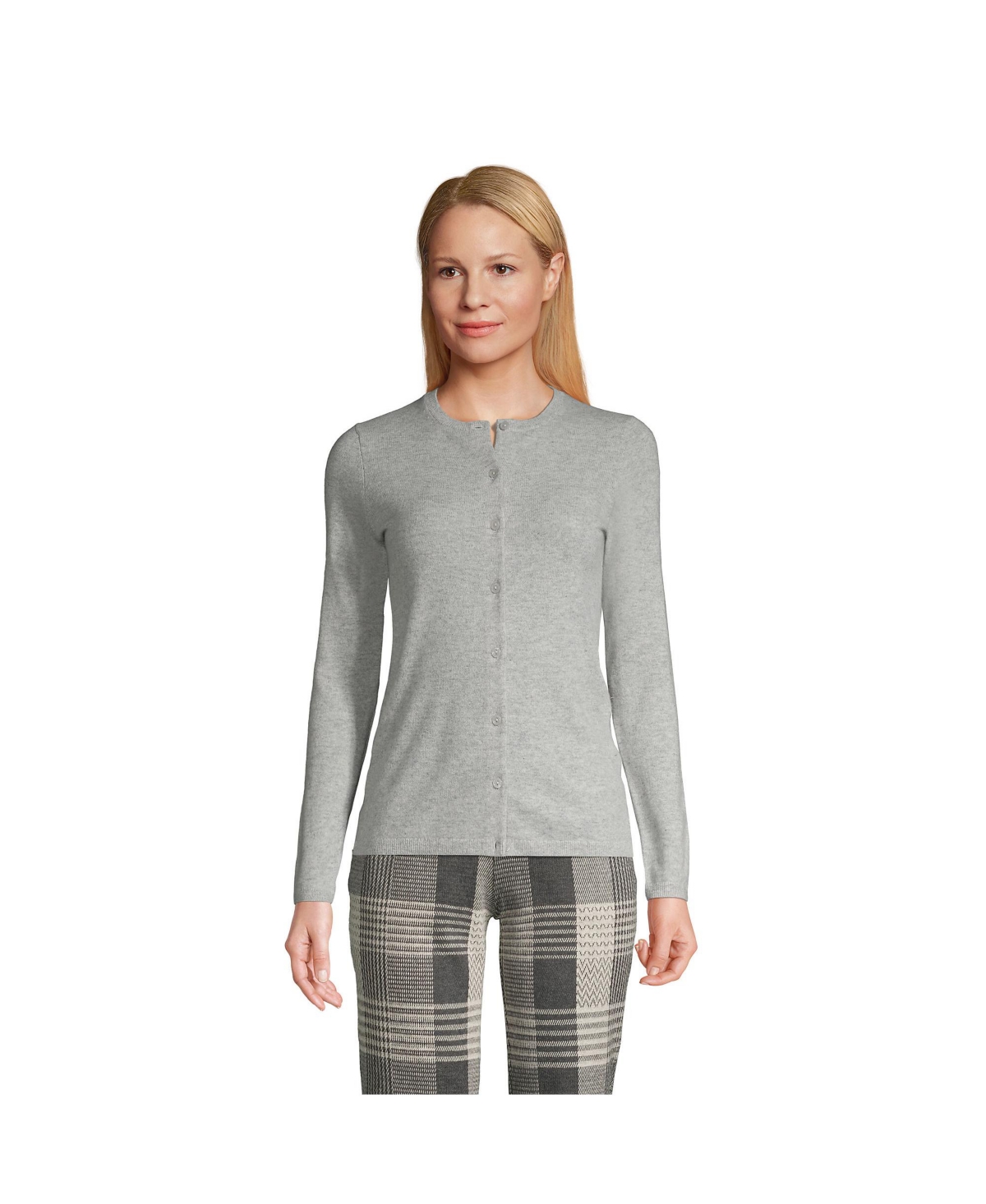 Click here for Lands End Womens Cashmere Cardigan Sweater - Gray... prices