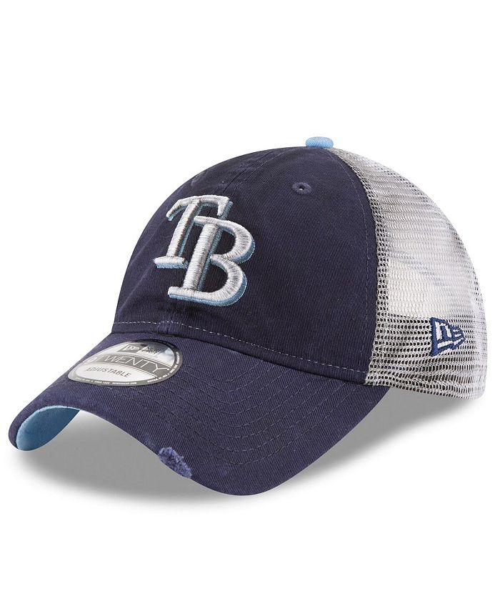 New Era Men's Navy Tampa Bay Rays Team Rustic 9TWENTY Trucker ...