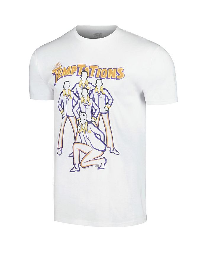 American Classics Men's White The Temptations Line Art T-shirt - Macy's