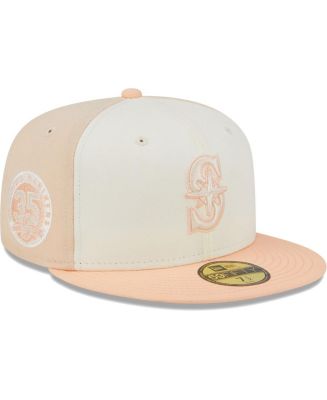 Men's New Era Cream, Pink Seattle Mariners Chrome Anniversary 59FIFTY ...