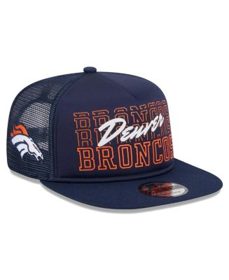 Men's New Era Navy Denver Broncos Instant Replay 9FIFTY Snapback Hat ...