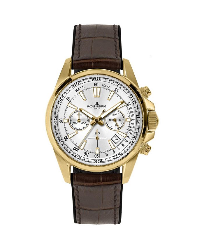 Jacques Lemans Men's Liverpool Watch with Silicone, Leather Strap ...