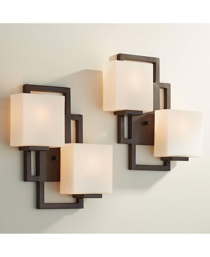 Possini Euro Design Lighting on the Square Modern Wall Light Sconces ...