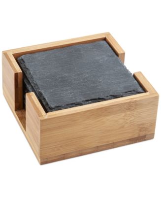 Thirstystone Set of 4 Slate Coasters with Holder - Macy's