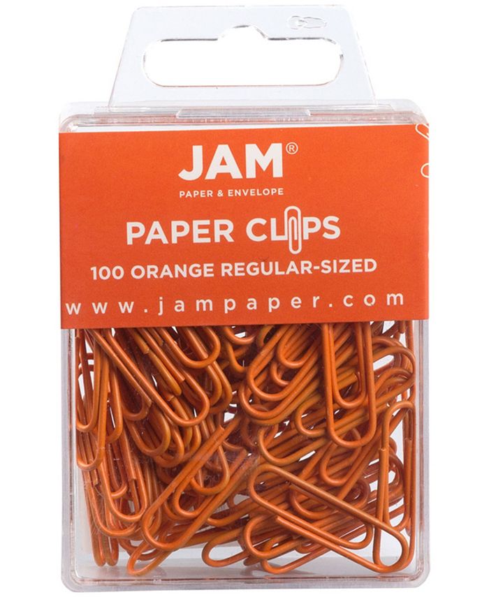 JAM Paper Colorful Standard Paper Clips - Regular 1" - Paperclips - 100 ...