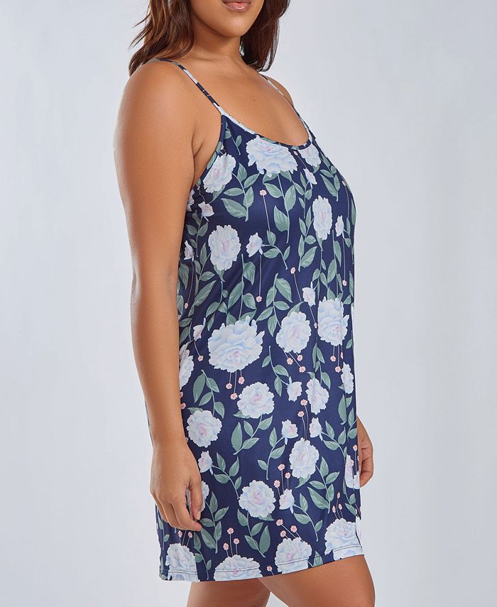 iCollection Plus Size Ultra Soft Sleep Nightgown Dress - Macy's