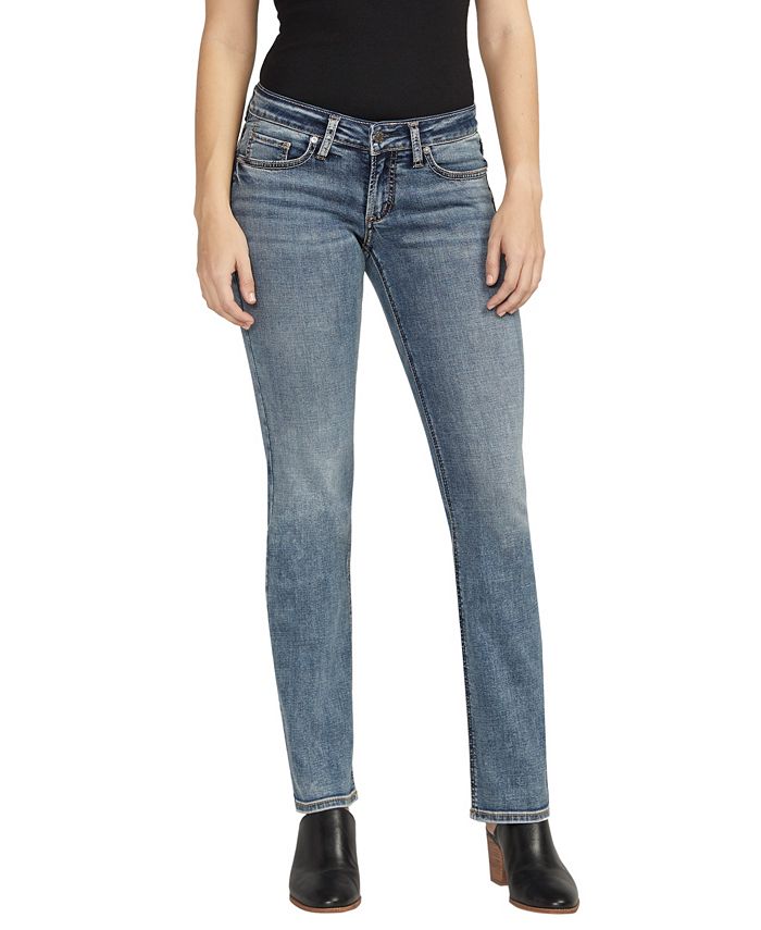Silver Jeans Co. Women's Tuesday Low Rise Straight Leg Jeans - Macy's