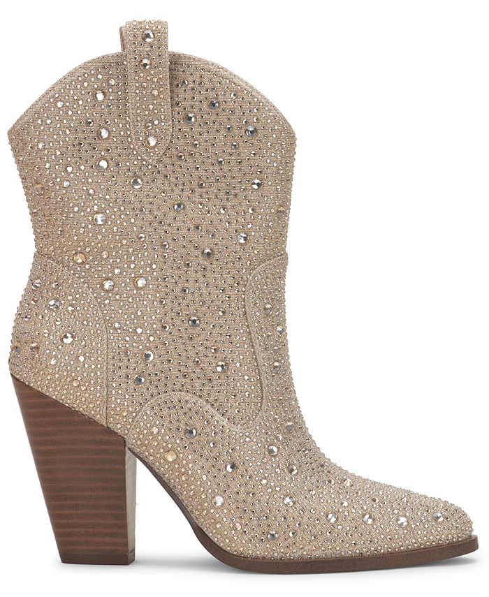 Jessica Simpson Women's Cissely Pull-On Embellished Cowboy Booties - Macy's