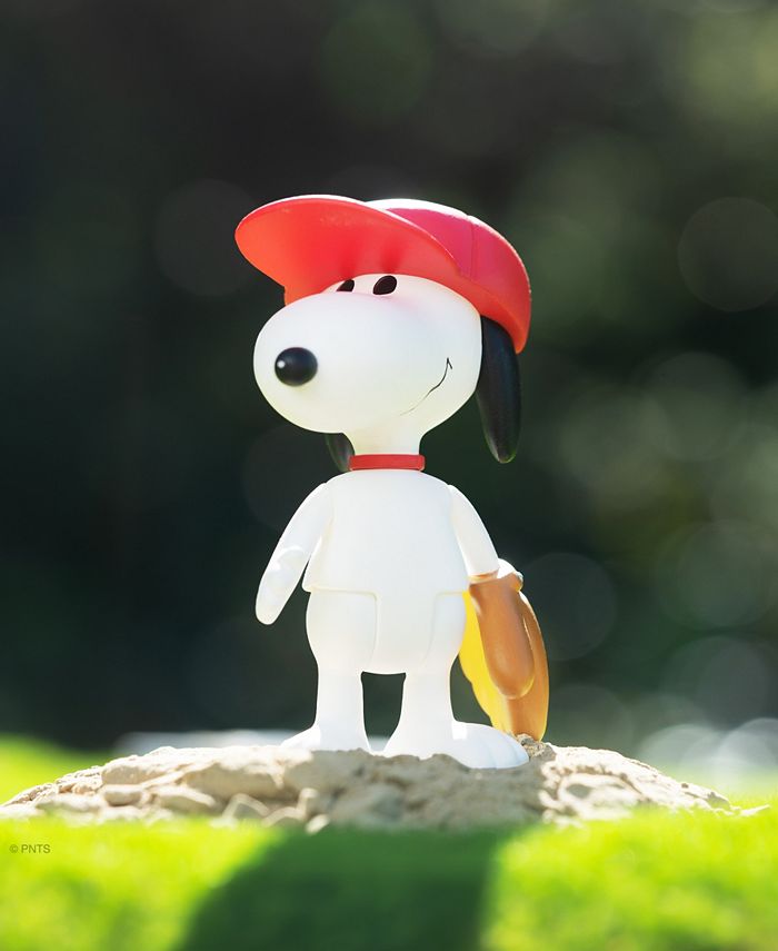 Super 7 Peanuts Snoopy Baseball Snoopy 3.75" ReAction Figure - Macy's