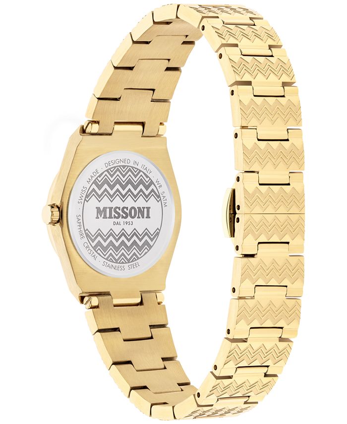 Missoni Women's Milano Gold Ion Plated Stainless Steel Bracelet Watch ...