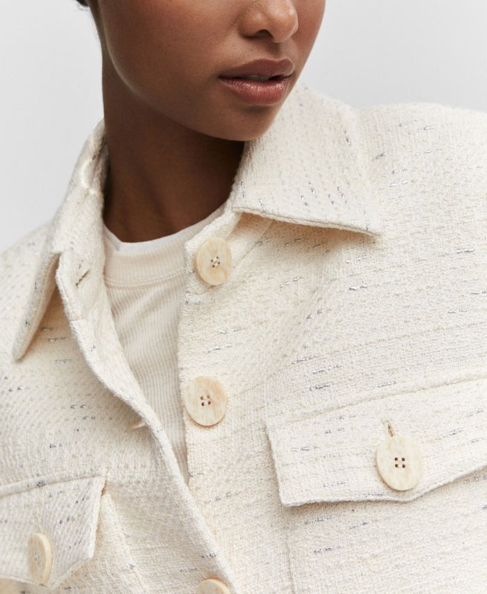 MANGO Women's Pocket Tweed Jacket - Macy's