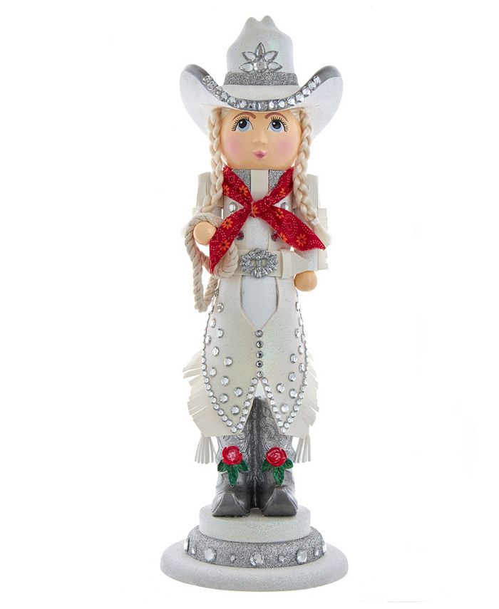 Kurt Adler 18" Hollywood Rhinestone Cowgirl Nutcracker - Macy's