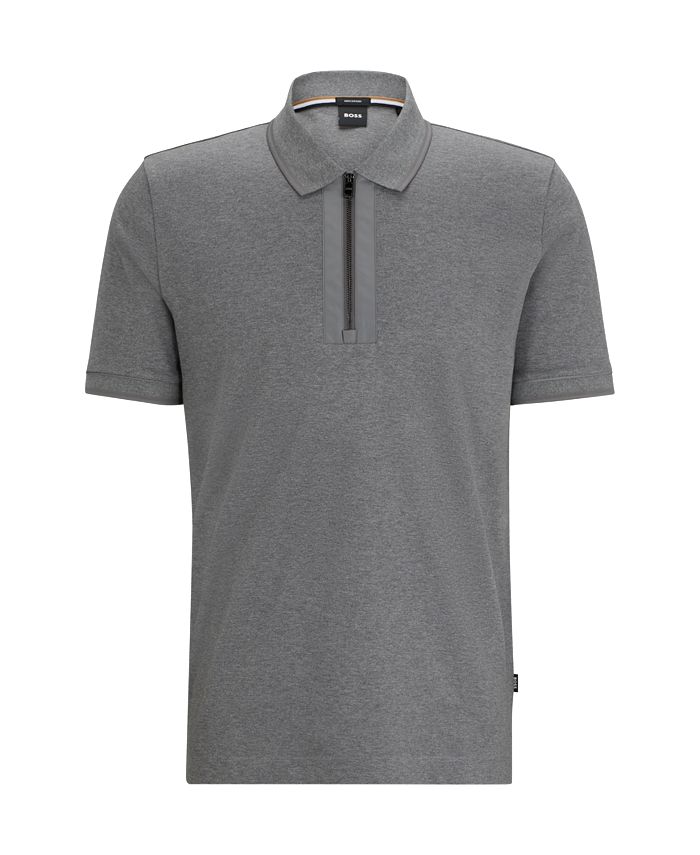 Hugo Boss Men's Zip Placket Polo Shirt - Macy's