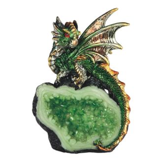 FC Design 4"H Green Dragon on Green Faux Crystal Stone Statue Fantasy ...