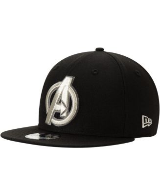 Men's New Era Black The Avengers Logo 9FIFTY Adjustable Snapback Hat ...