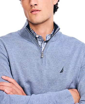 Nautica Men's Navtech Classic-Fit Solid Quarter Zip Sweater - Macy's