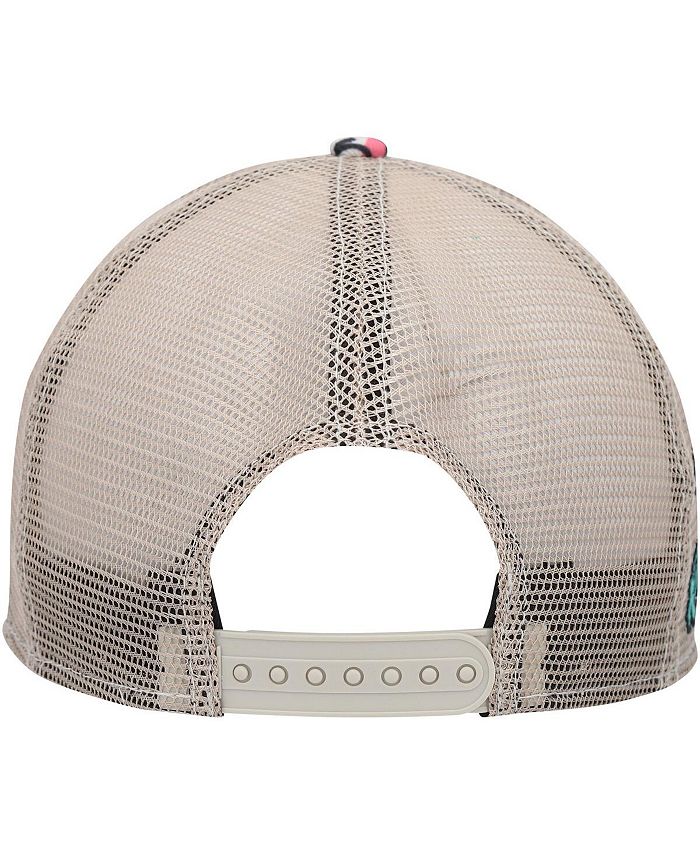 New Era Men's Cream Houston Rockets Palm Trees 9FIFTY Trucker Snapback ...