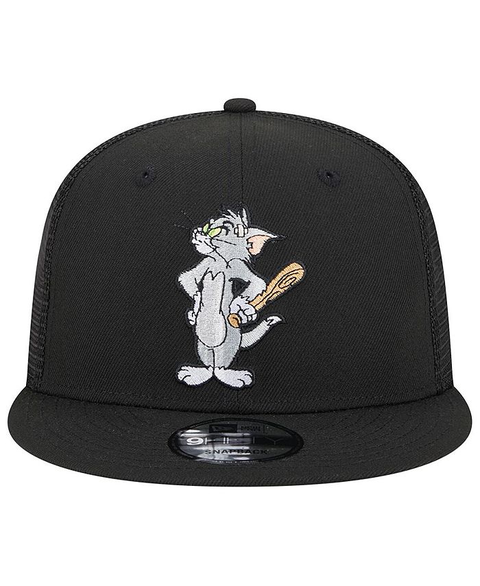 New Era Men's Black Tom and Jerry Tom Trucker 9FIFTY Snapback Hat - Macy's