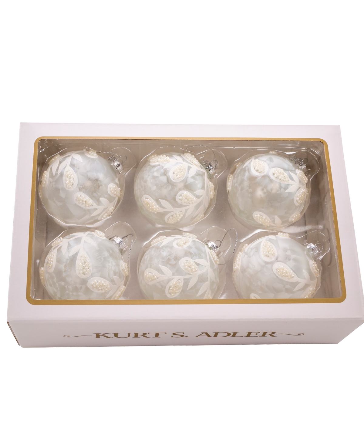 Click here for Kurt Adler 80mm Glass Imitation Pearl 6 Piece Ball... prices