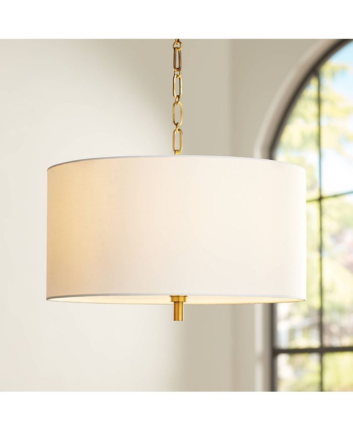 Possini Euro Design Warm Gold Pendant Chandelier Lighting 20" Wide ...