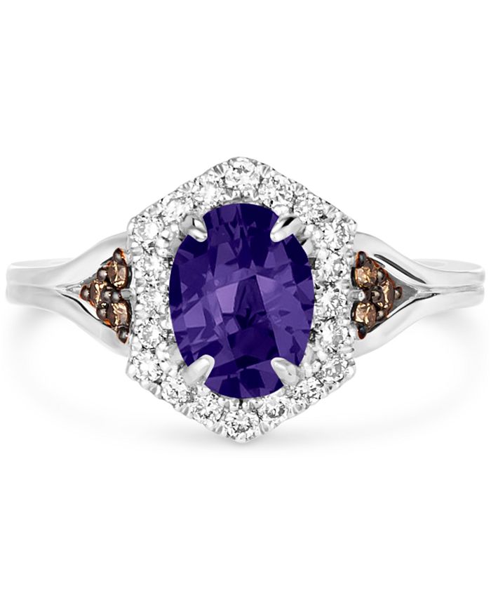 Le Vian Blueberry Tanzanite (1 ct. t.w.) & Diamond (1/3 ct. t.w.) Halo ...