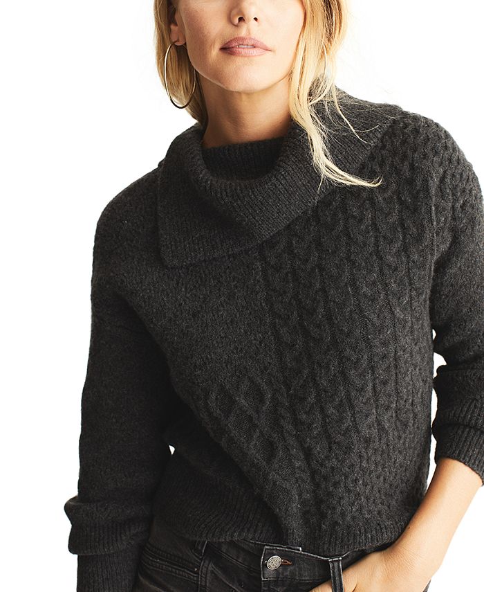 Frye Women's Mix-Stitch Envelope-Collar Sweater - Macy's