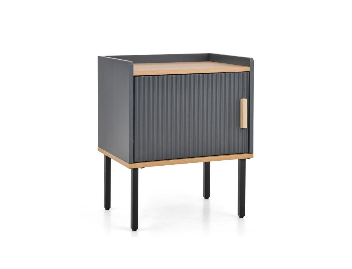 Click here for Nightstand Bedside End Table with Door Cabinet for... prices