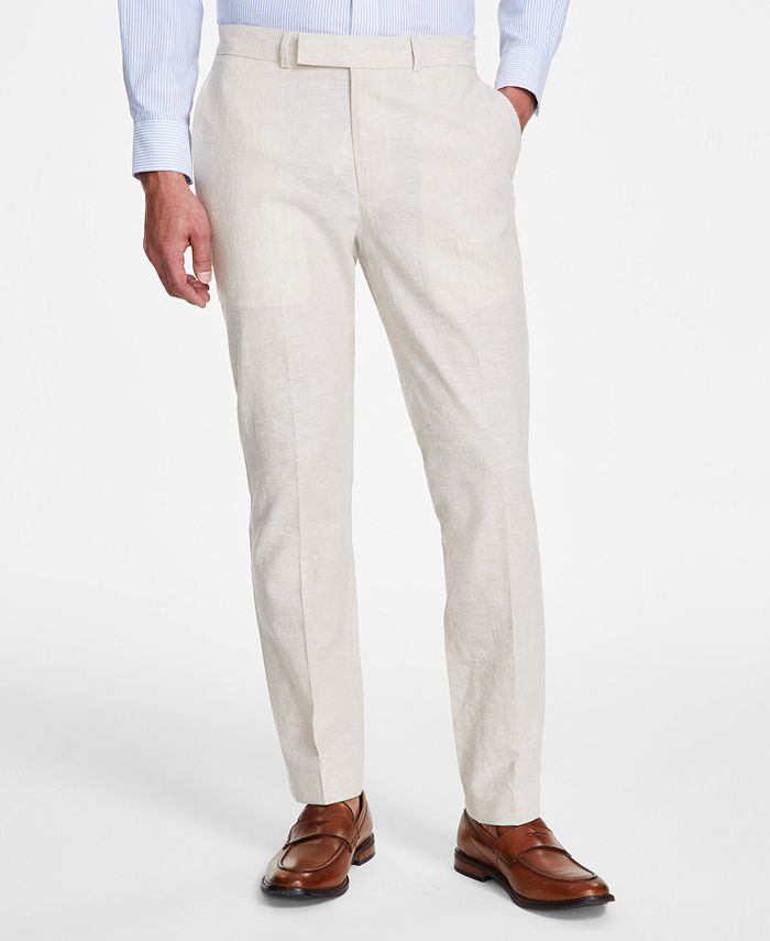 Kenneth Cole Reaction Men's Slim-Fit Stretch Linen Solid Suit - Macy's