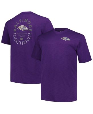 Men's Profile Purple Baltimore Ravens Big and Tall Two-Hit Throwback T ...