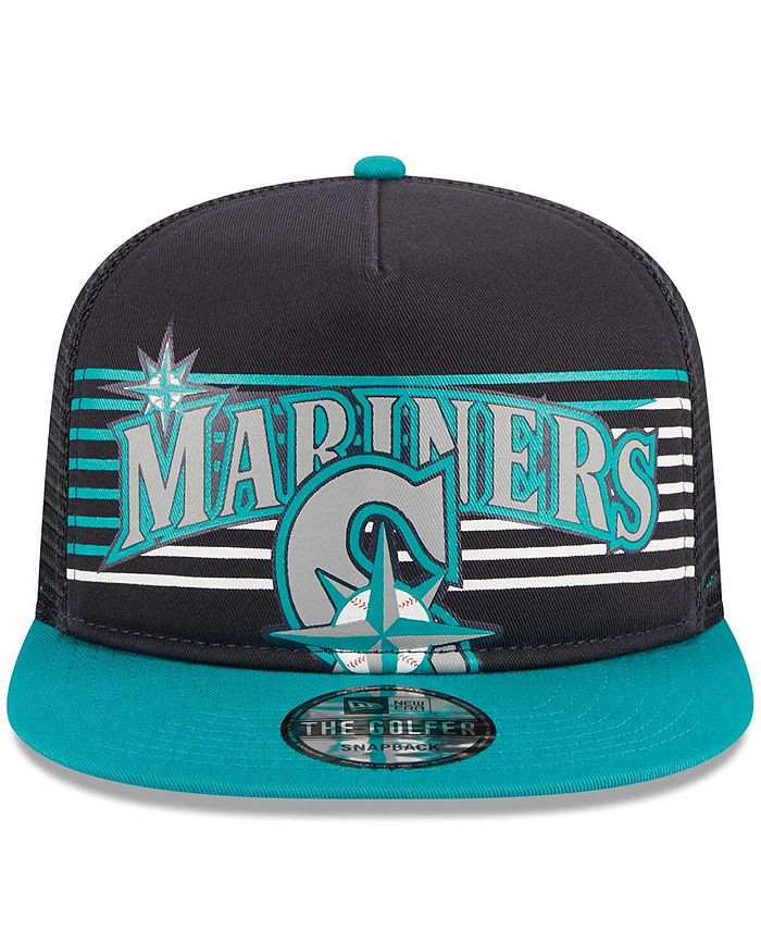 New Era Men's Navy Seattle Mariners Speed Golfer Trucker Snapback Hat ...