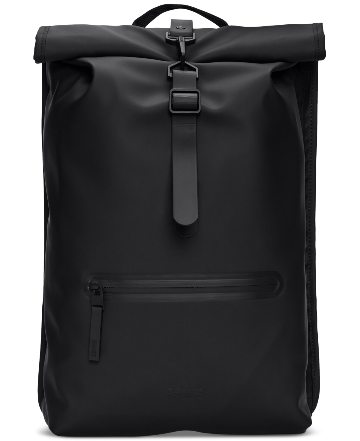 Click here for Rains Mens Rolltop Rucksack Bag - Black prices