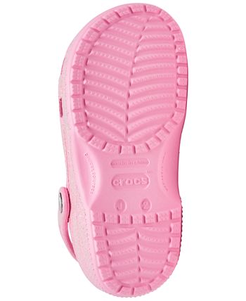 Crocs Little Girls Classic Glitter Clogs from Finish Line - Macy's