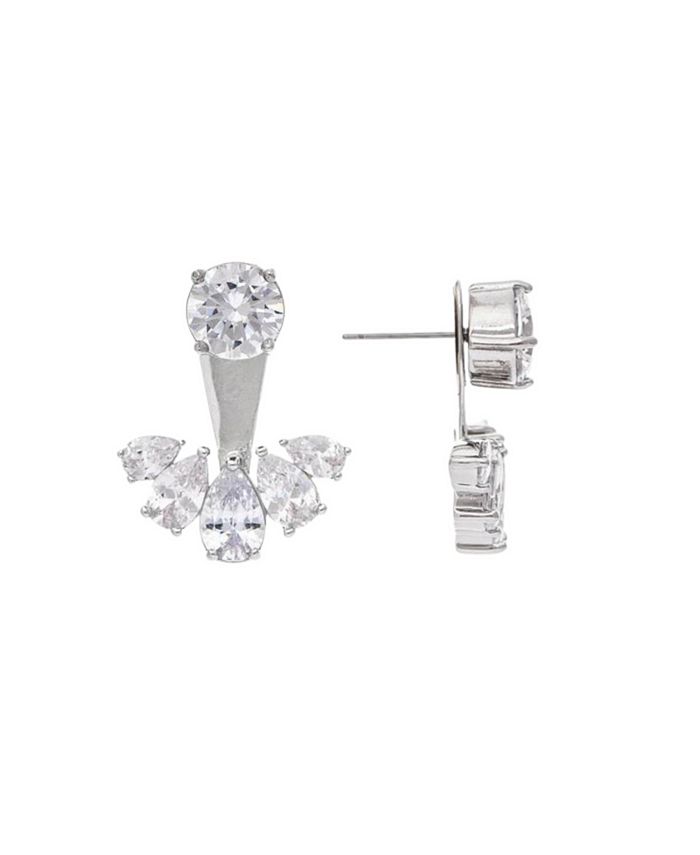 Rivka Friedman Cubic Zirconia Front-Back Earrings - Macy's
