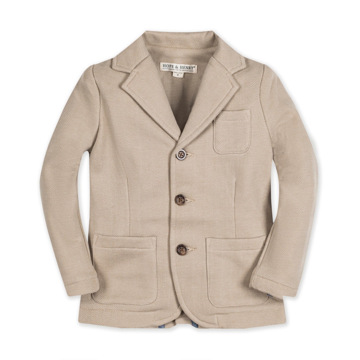 Click here for Hope & Henry Big Boys Fleece Suit Blazer - Taupe h... prices