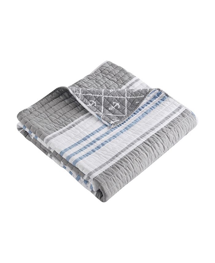 Levtex Provincetown Reversible Quilted Throw, 50" x 60" - Macy's
