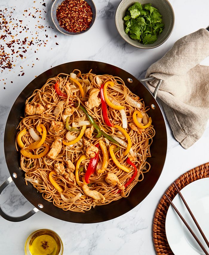 INFUSE Asian Carbon Steel 14" Open Wok - Macy's