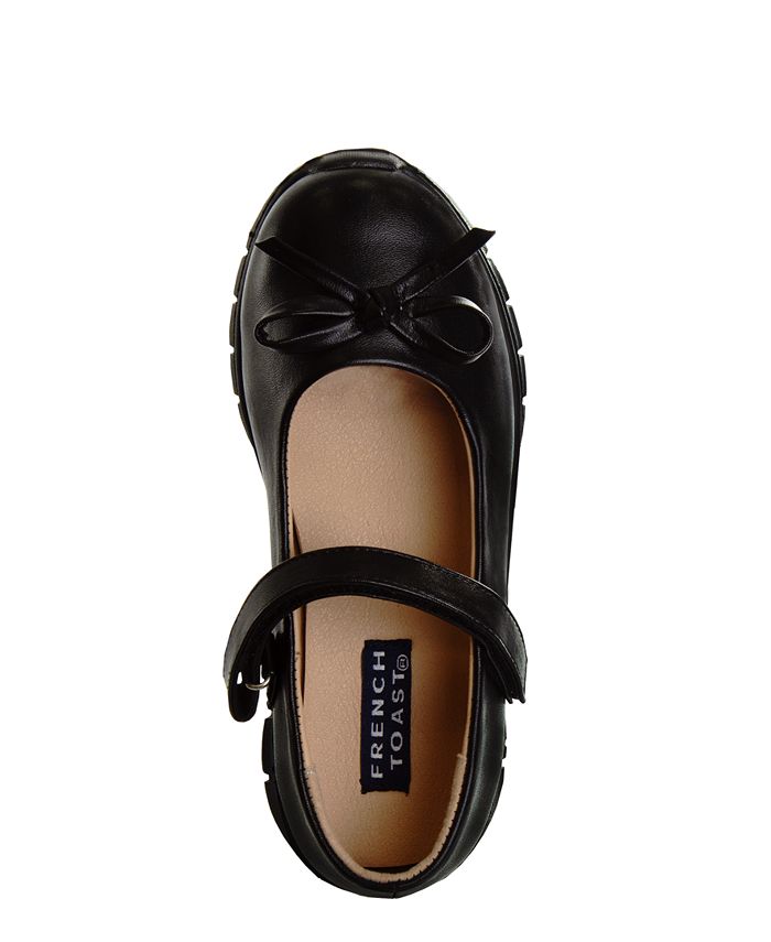 French Toast Little Girls School Hook and Loop Closure Shoes - Macy's