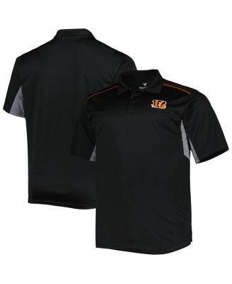 Men's Black Cincinnati Bengals Big and Tall Team Color Polo Shirt - Macy's