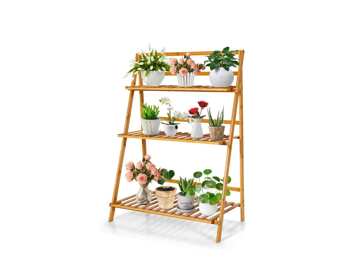 Click here for 3-Tier Bamboo Foldable Plant Stand with Display Sh... prices