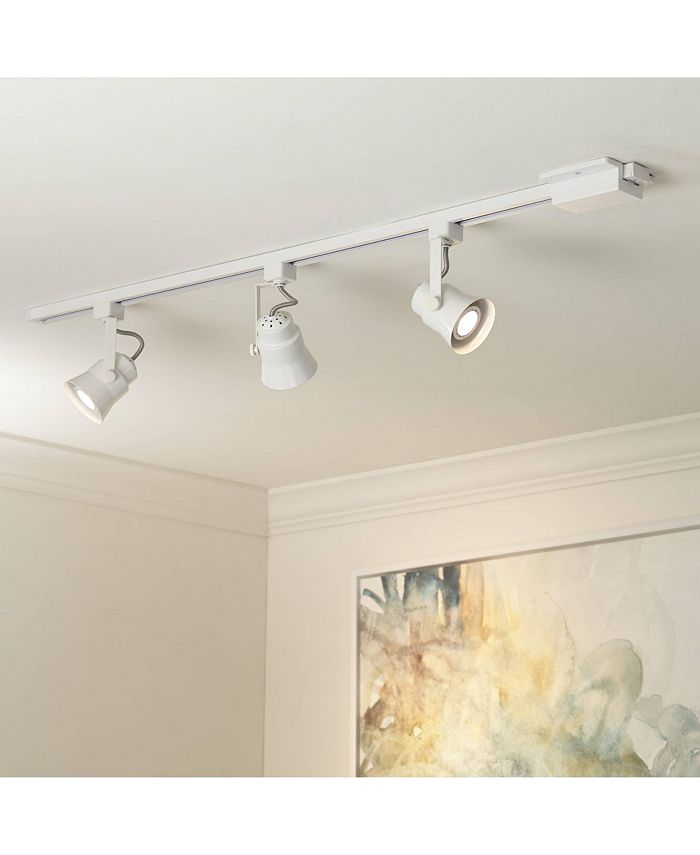 Pro Track Jenna 3-Head LED Ceiling Track Light Fixture Kit Linear Spot ...
