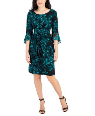 Click here for Connected Petite Printed Side Tab Sheath Dress prices