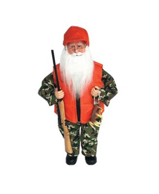 Santa's Workshop 15" Deer Hunter Claus Figurine - Macy's
